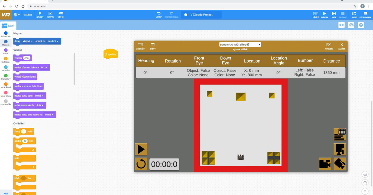 Announcing the VEX Code VR Castle Destroyer robotics competition