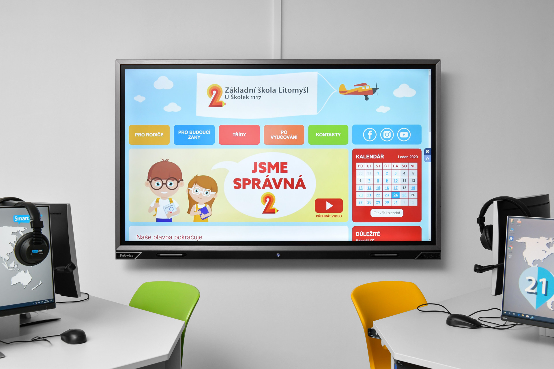 Interactive displays for schools